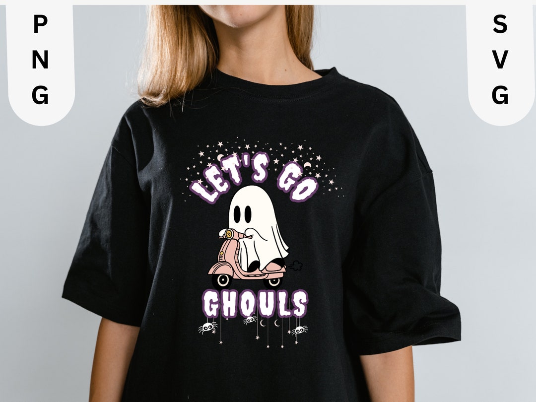 Let's Go Svg Png Cute Ghost Pnghalloween Svg - Etsy