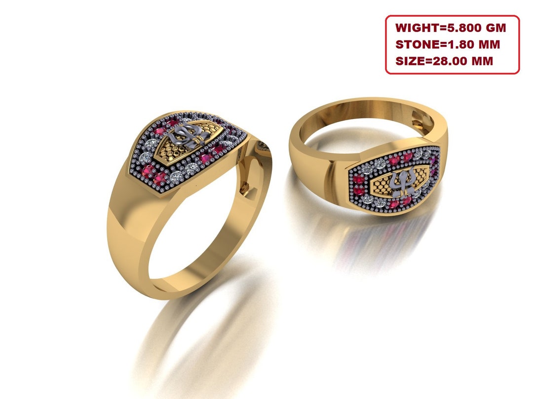 Sterling Trishul Silver Ring for Men / Digital File / Digital Design of ...