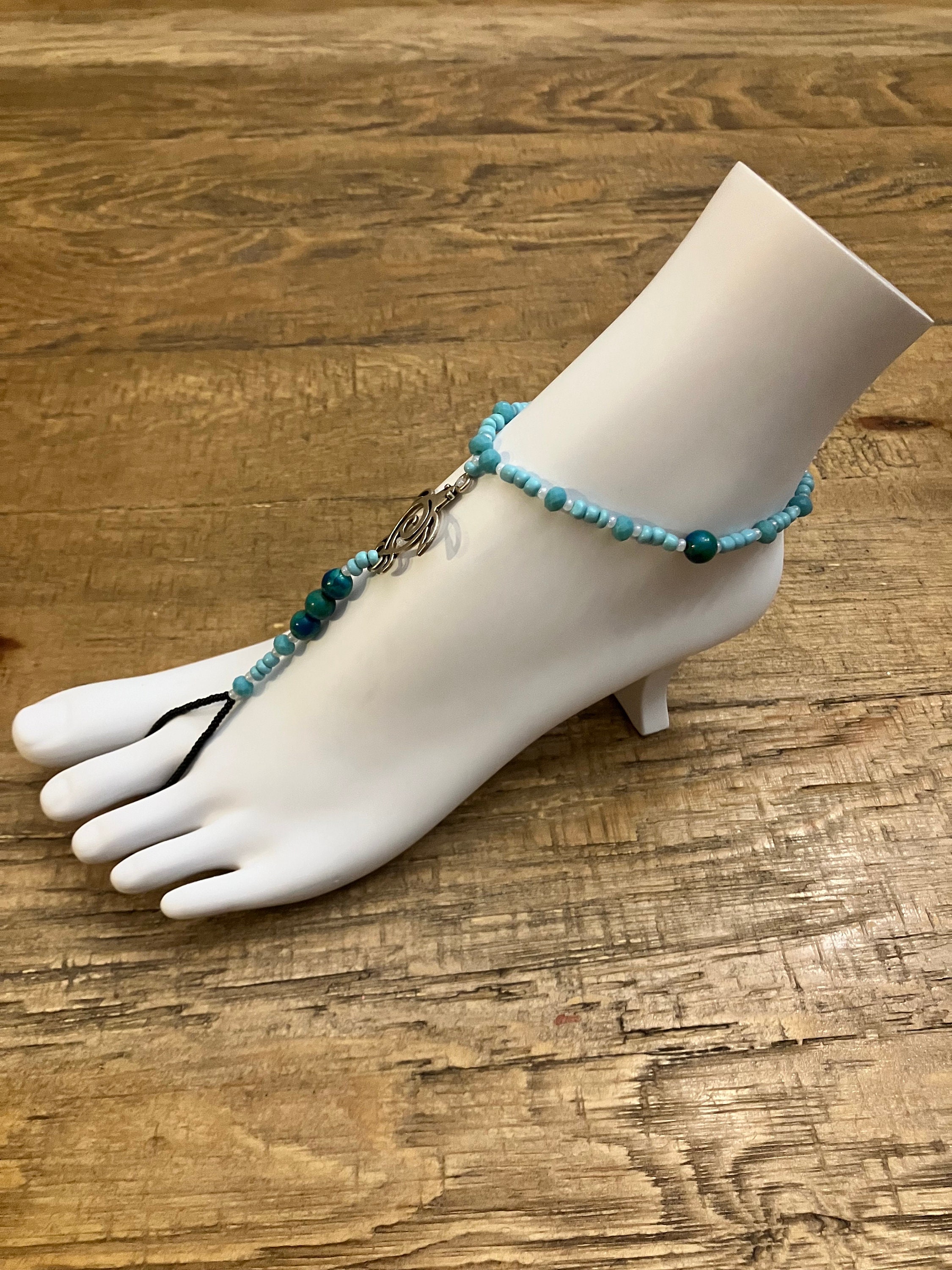 Turquoise Turtle Barefoot Sandal - Etsy