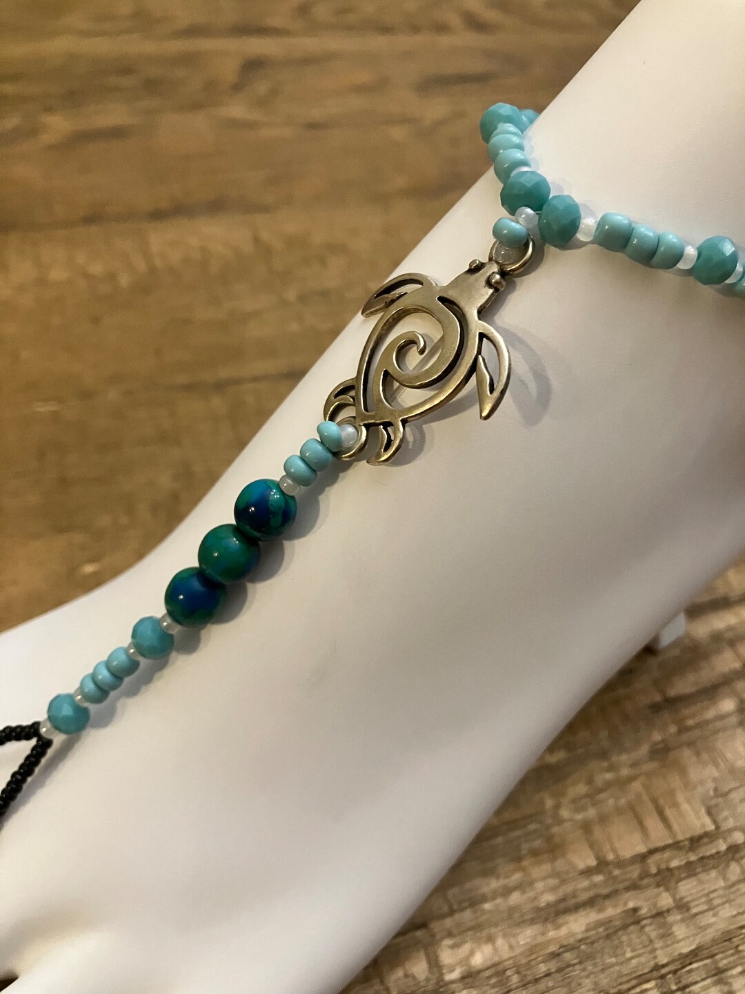 Turquoise Turtle Barefoot Sandal - Etsy