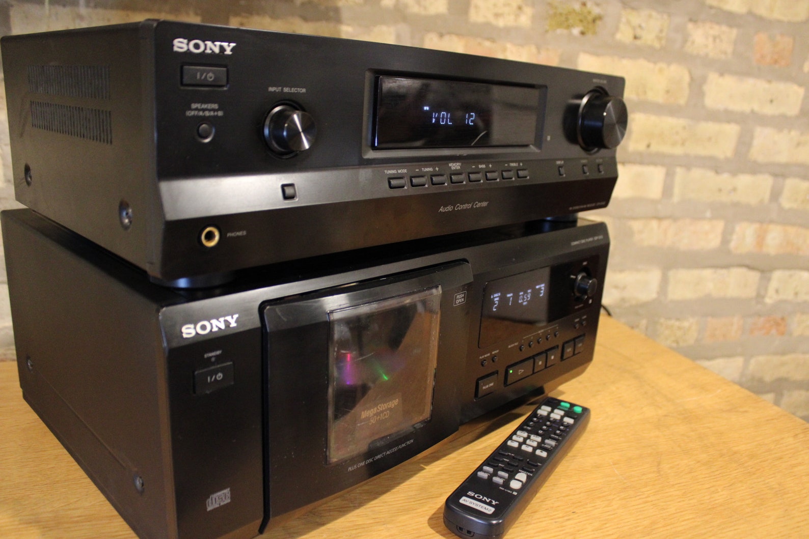 Sony Stereo Components System 50 Cd Changer/ Powerful Receiver W/ Remot ...