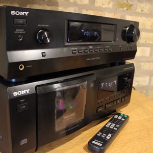 Sony Stereo Components System 50 Cd Changer/ Powerful Receiver W/ Remot ...
