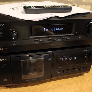 Sony Stereo Components System 50 Cd Changer/ Powerful Receiver W/ Remot ...