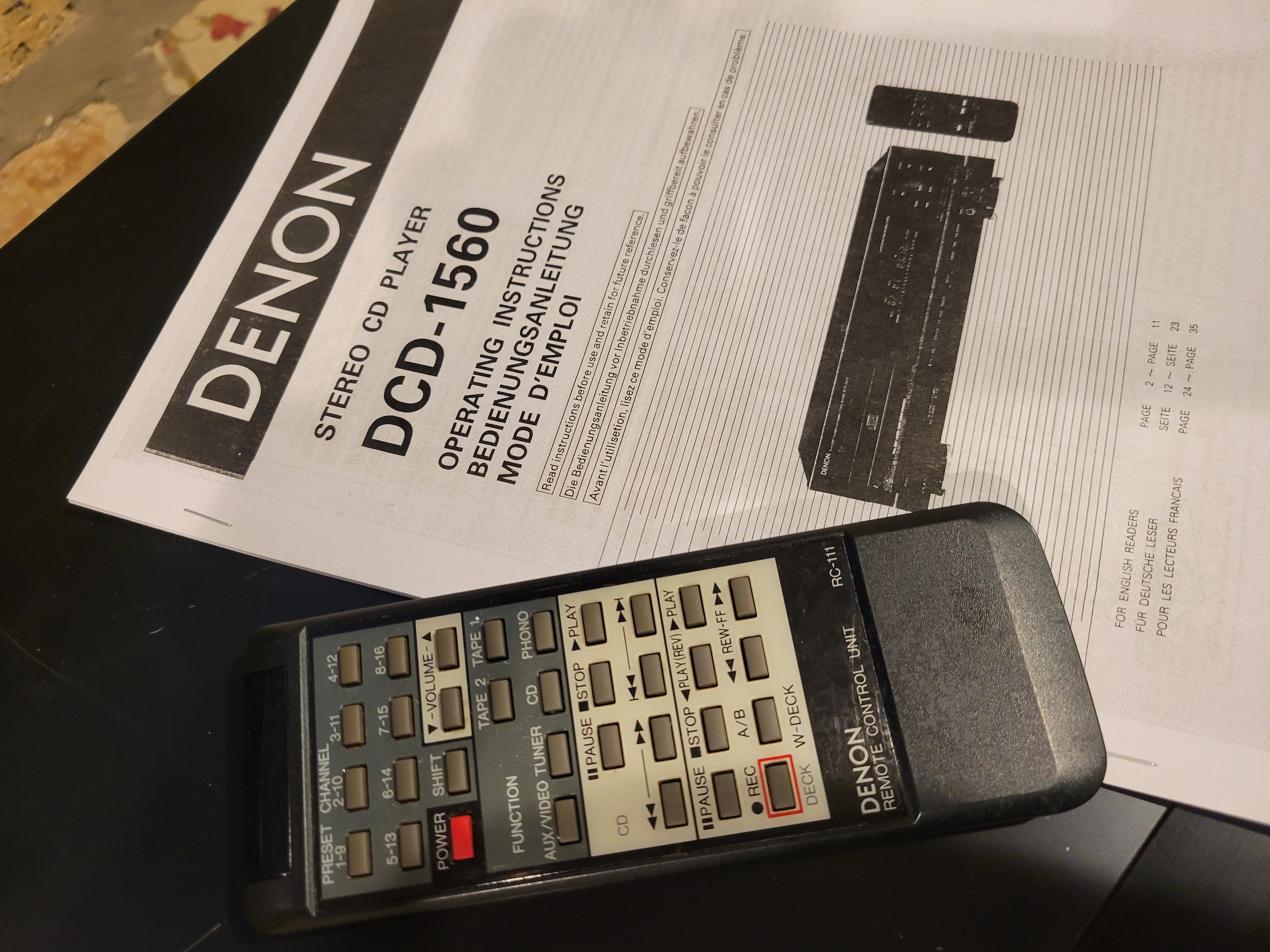 Denon DCD-1560 Audiophile CD Player Refurbished Fully - Etsy