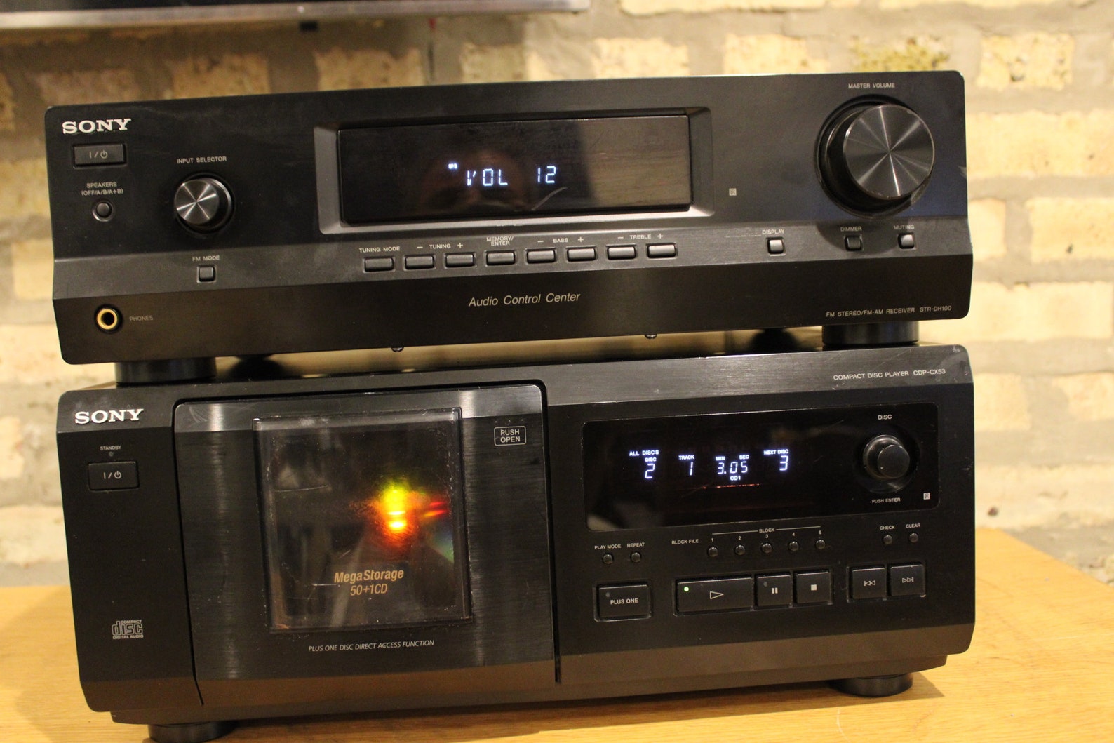 Sony Stereo Components System 50 Cd Changer/ Powerful Receiver W/ Remot ...