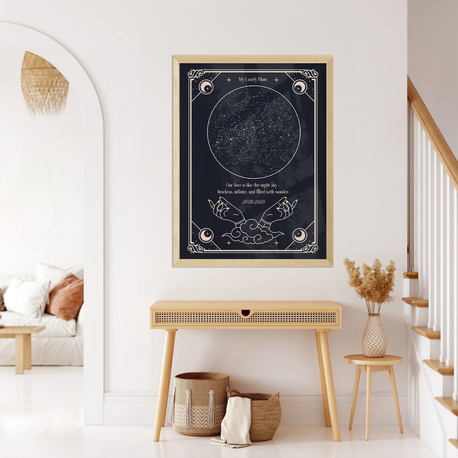 Personalised Star Map Sky Poster Personalised Gift Wedding - Etsy