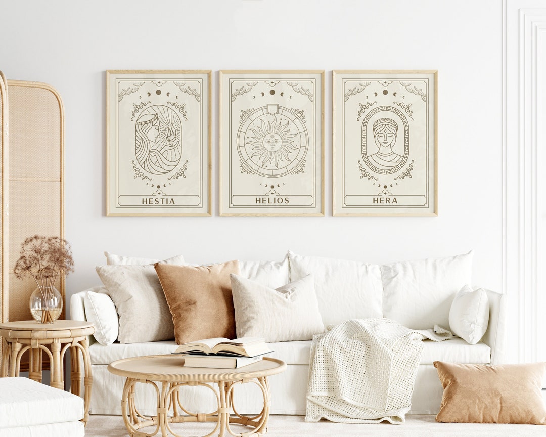 Mythological Greek Goddesses Poster Set of 3 Helios Hera and - Etsy