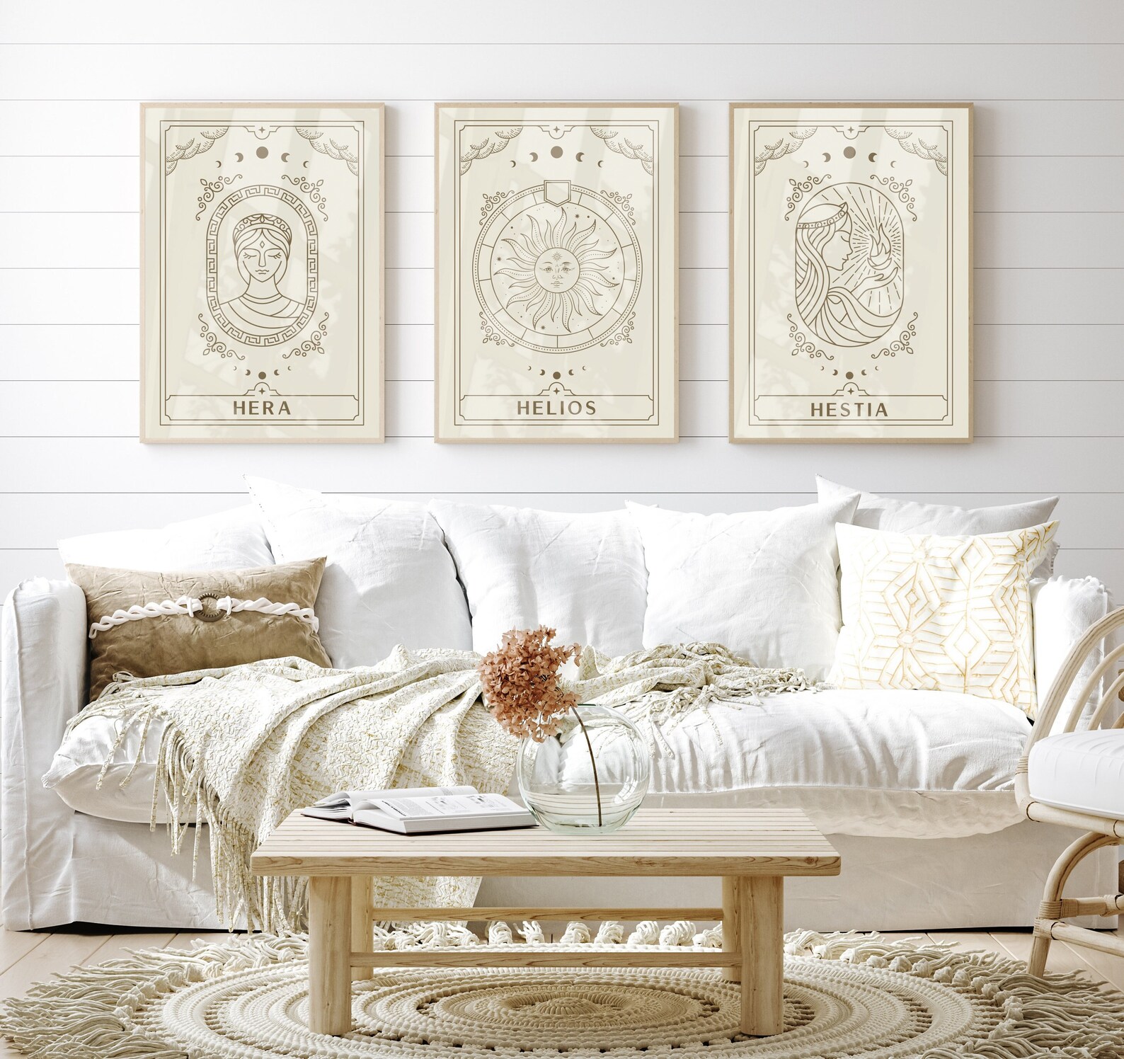 Mythological Greek Goddesses Poster Set of 3, Helios, Hera and Hestia ...