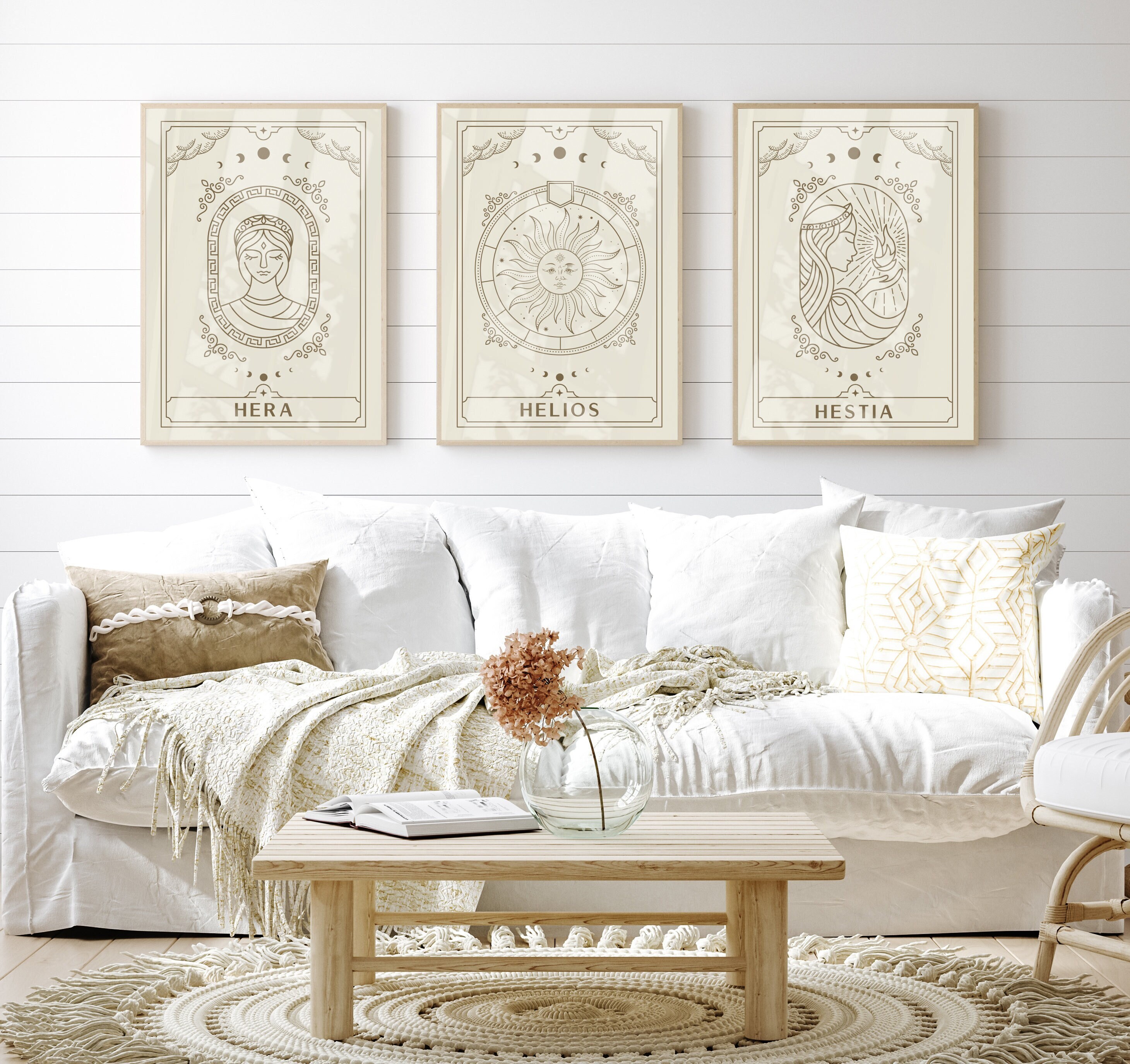 Mythological Greek Goddesses Poster Set of 3, Helios, Hera and Hestia ...