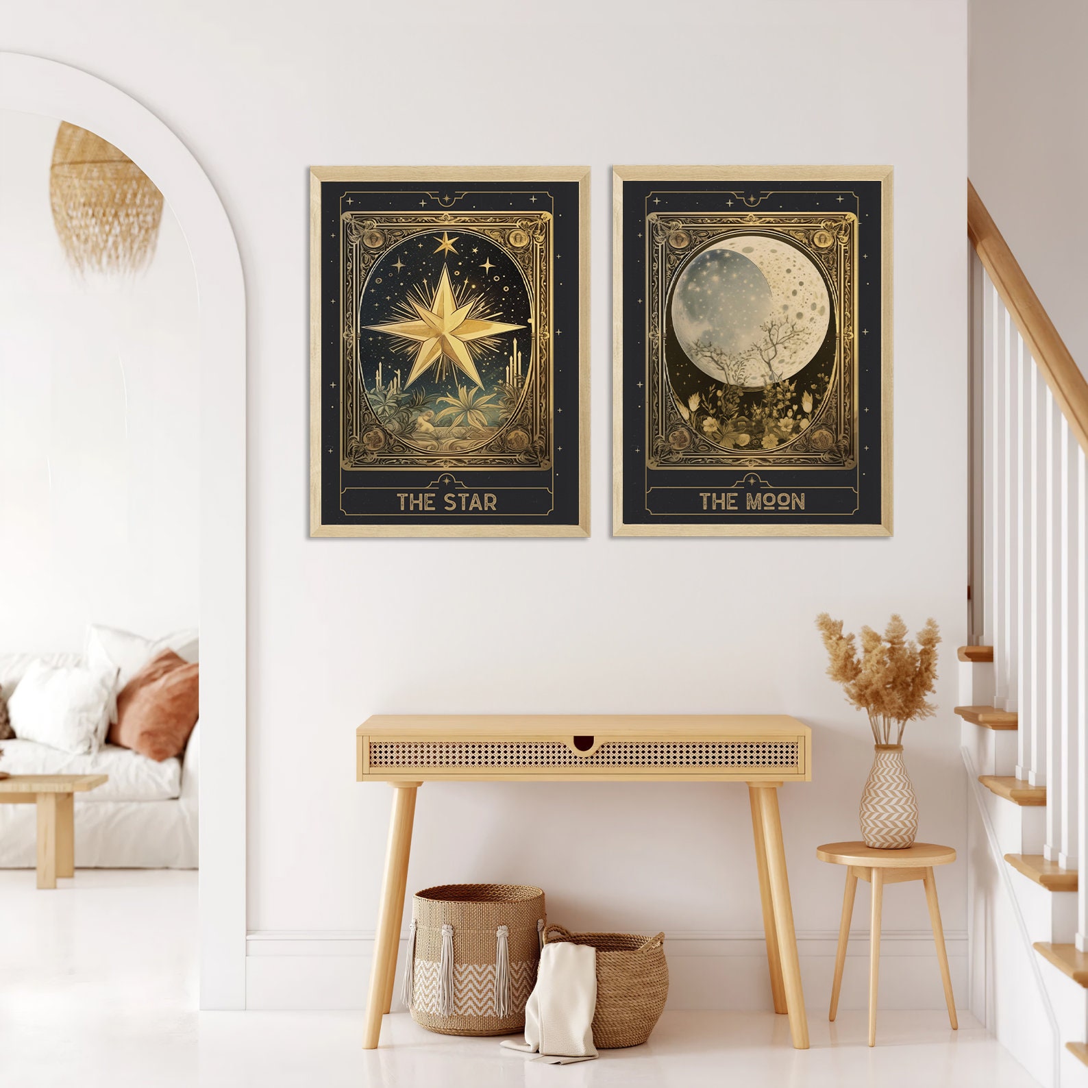 Set of 3 Tarot Card Prints, Tarot Home Decor, Tarot Card Poster, Tarot ...