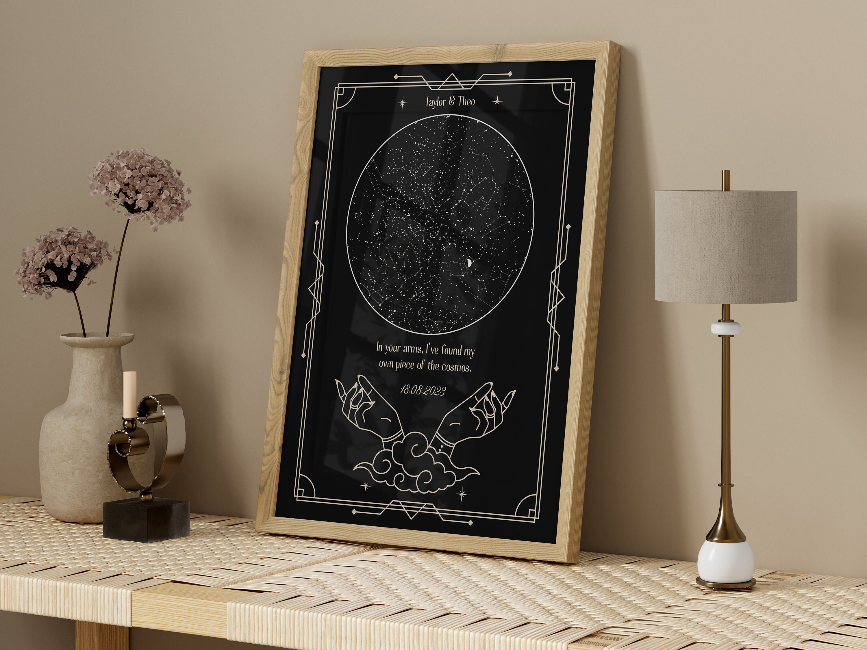Personalised Star Map Sky Poster Personalised Gift Wedding - Etsy