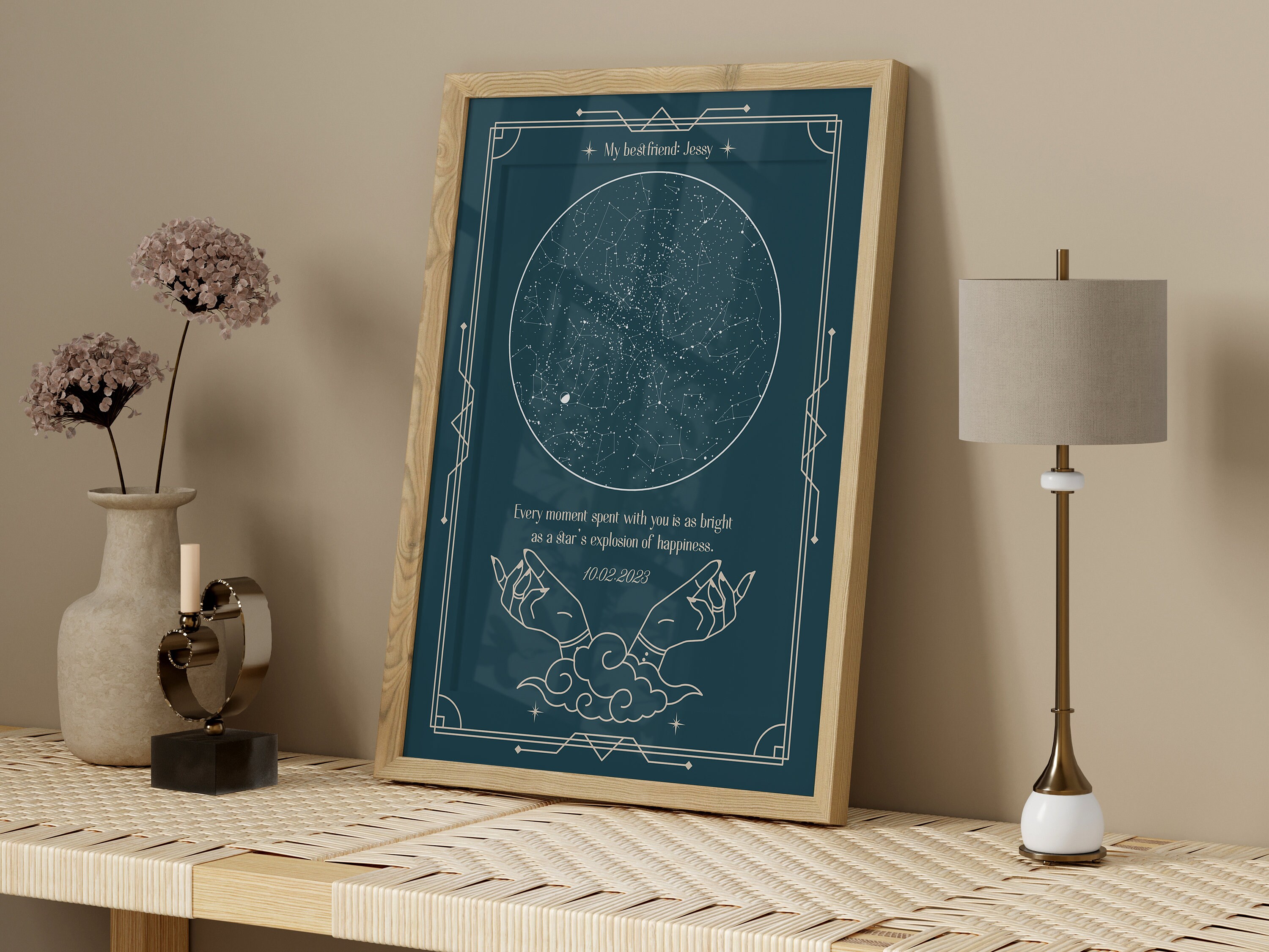 Personalised Star Map, Sky Poster, Personalised Gift, Wedding Gift ...