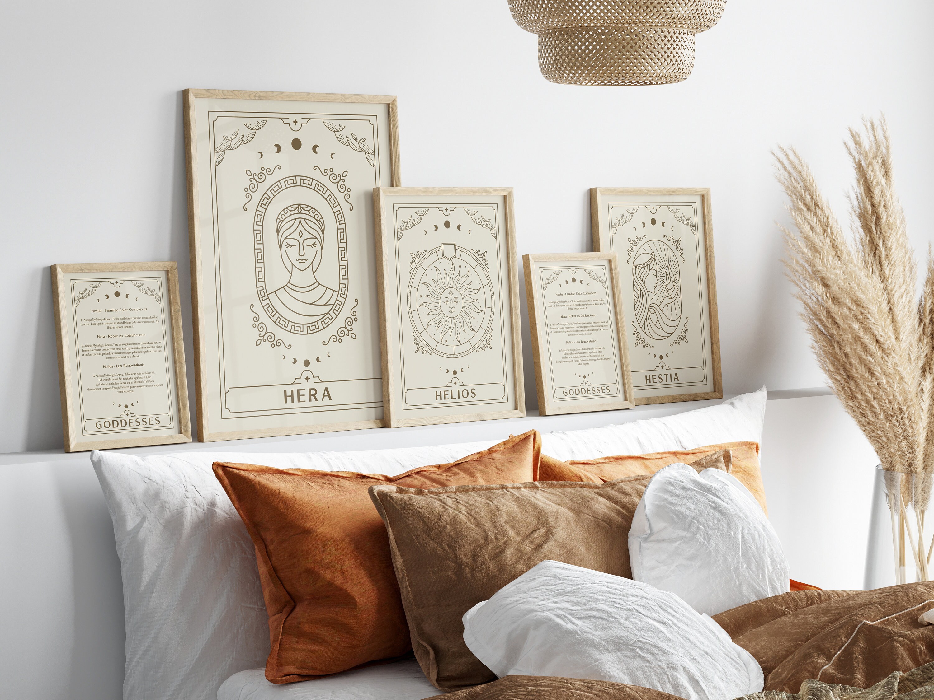 Mythological Greek Goddesses Poster Set of 3 Helios Hera and - Etsy