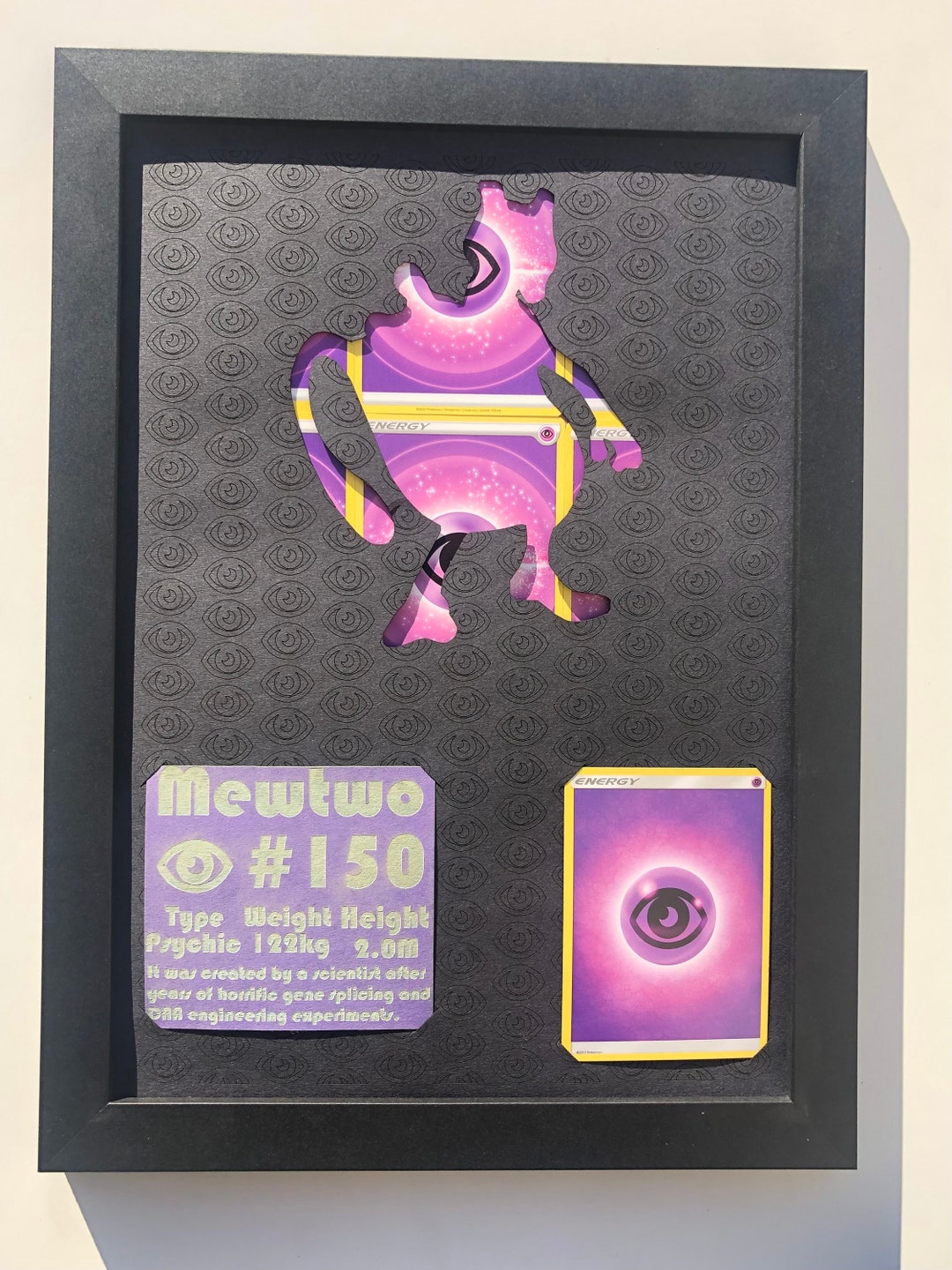 Pokemon Mewtwo Energy Poster Wall Art Framed A4 - Etsy