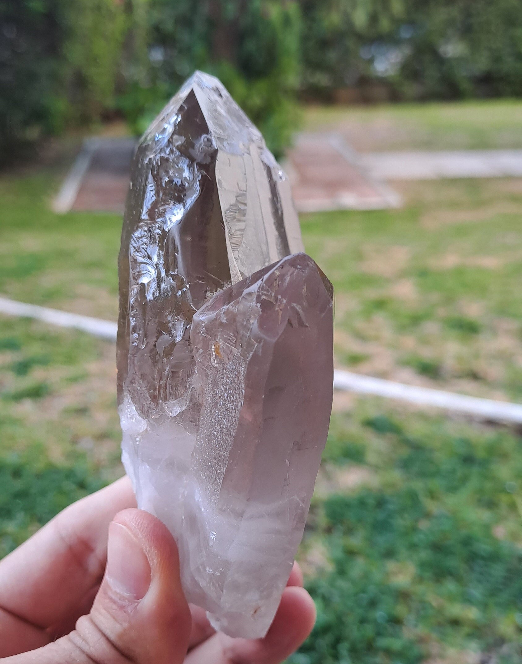 Himalayan Lemurian Smoky Quartz Twin Flame Etched Doorway Rainbow ...