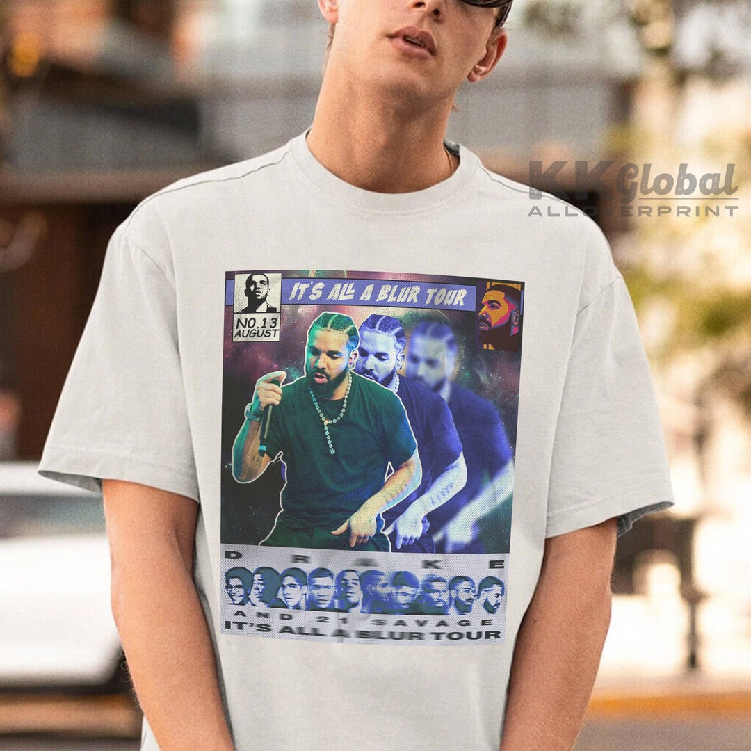 Drake Drake Rapper Cartoon Style It's All A Blur Shirt - Etsy