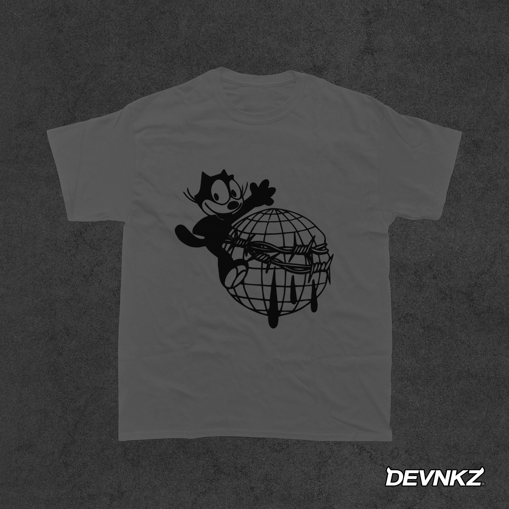 Felix the Cat Barbed Wire T-shirt, Vintage Cartoon T-shirt - Etsy