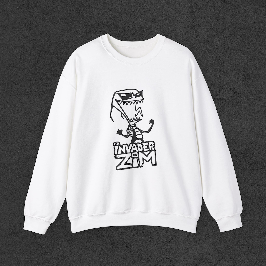 Invader Zim Cartoon Sweater, Vintage Y2K Cartoon Sweatshirt - Etsy