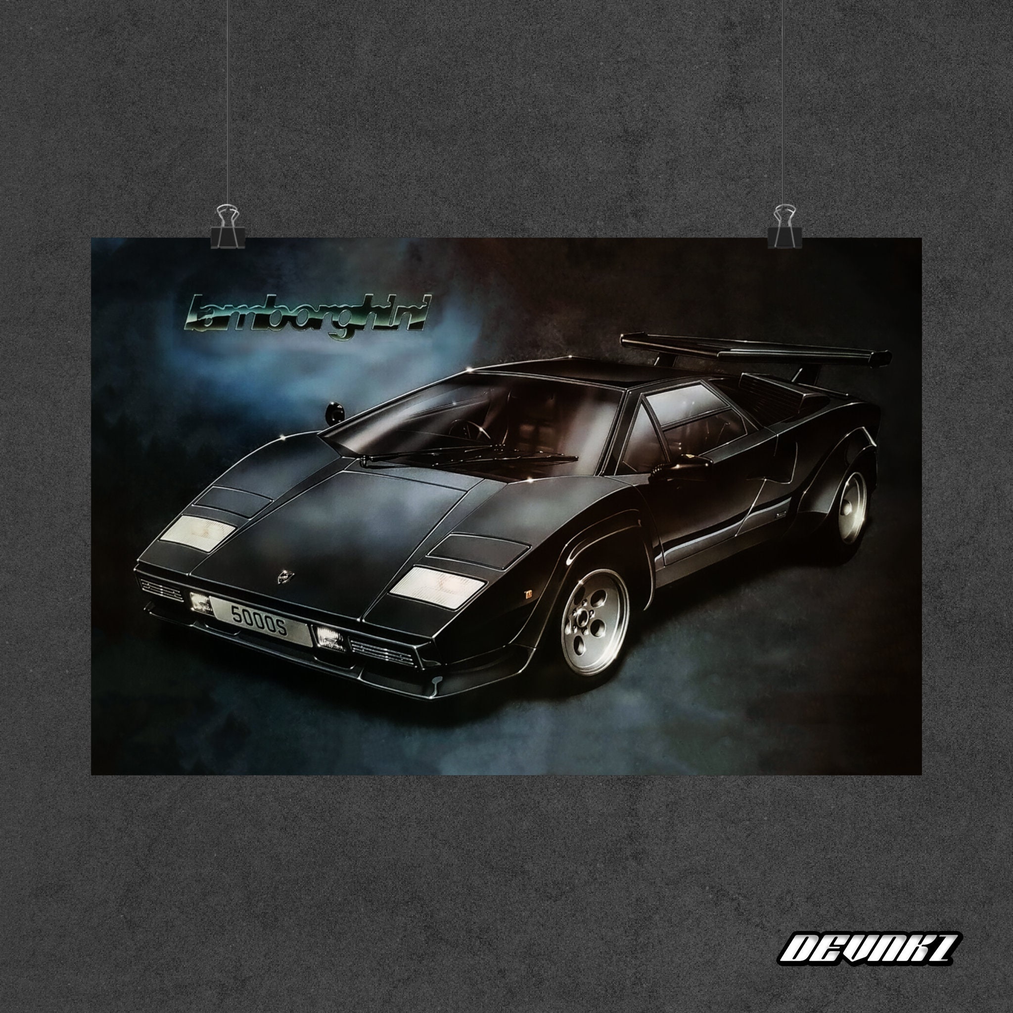 Vintage Lamborghini Countach Poster Matte Horizontal Poster - Etsy
