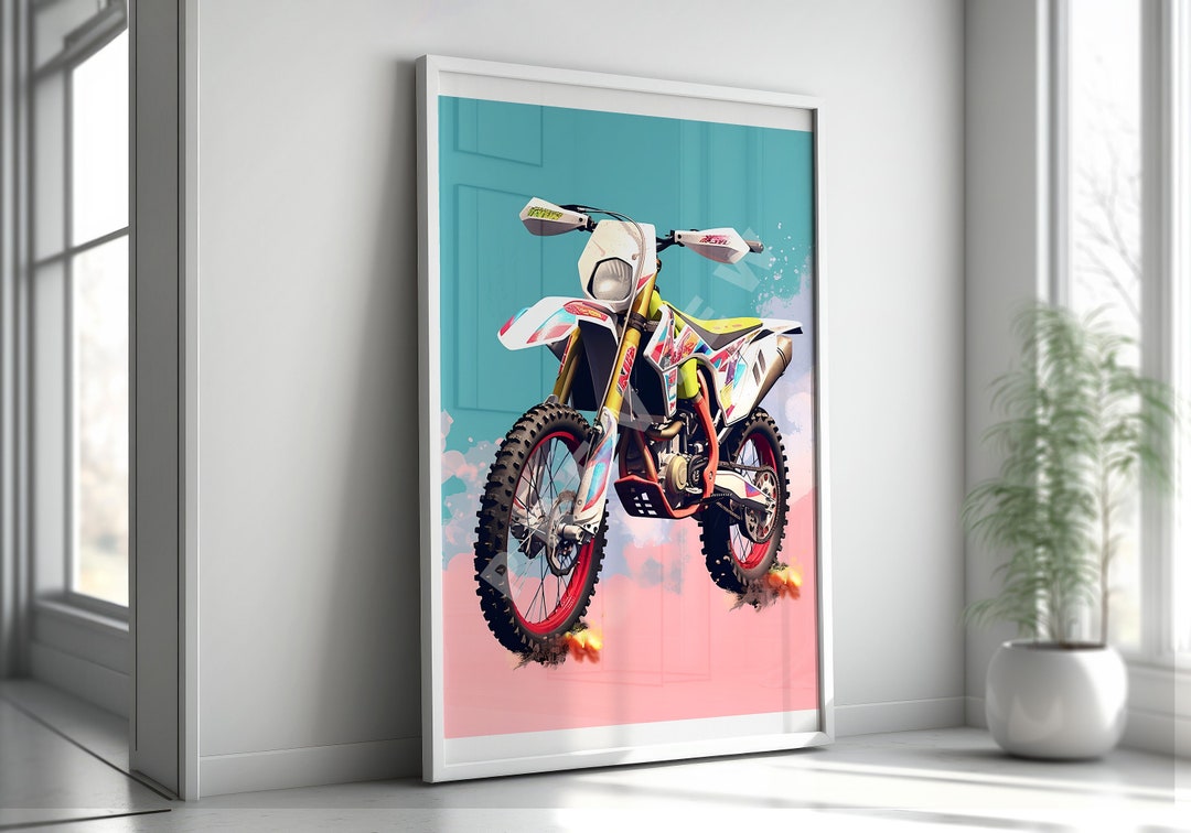 Japan Theme Enduro Poster, Metal Print, Motocross Wall Decor , Men's ...