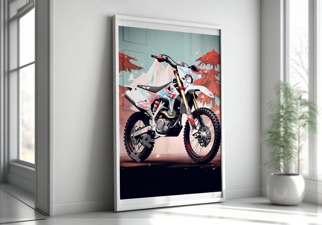 Japan Theme Enduro Poster, Metal Print, Motocross Wall Decor , Men's ...