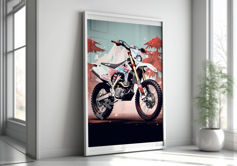Japan Theme Enduro Poster, Metal Print, Motocross Wall Decor , Men's ...