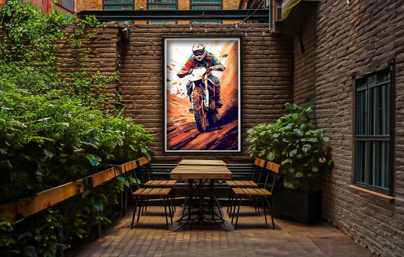 Enduro Poster, Pop Art, Metal Print, Motocross Wall Decor , Gift ...