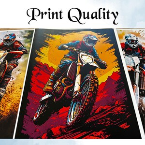 Enduro Poster, Motion Art Fabric, Metal Print, Motocross Wall Decor ...