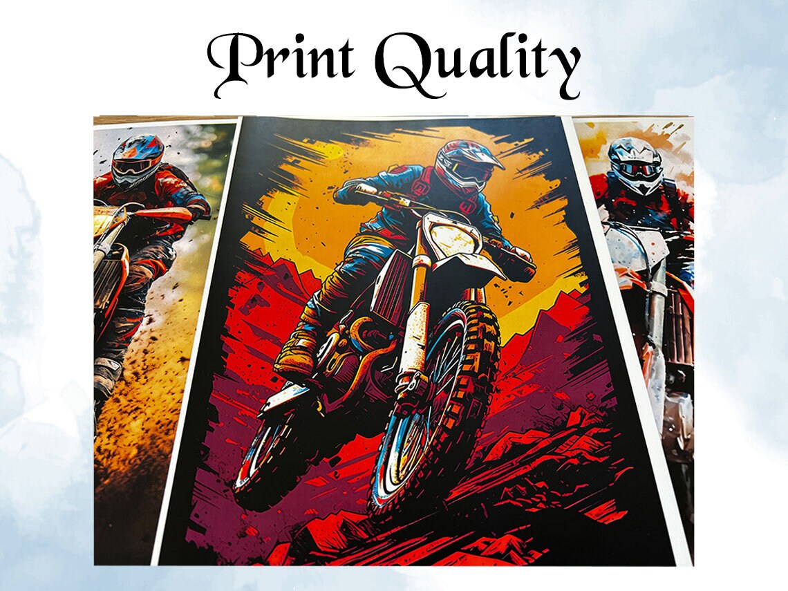 Enduro Raider Poster, Colorful Splashes in Background, Pop Art Style ...