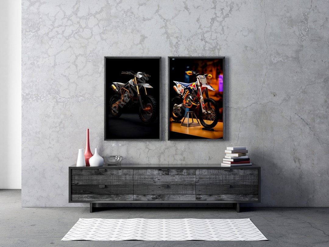 Enduro Poster, Ultra Realistic, Metal Print, Motocross Wall Decor ...
