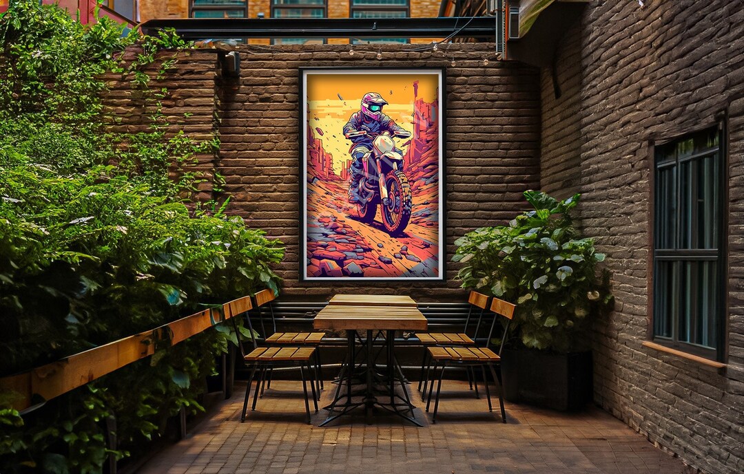 Enduro Poster, Pop Art, Metal Print, Motocross Wall Decor , Gift ...