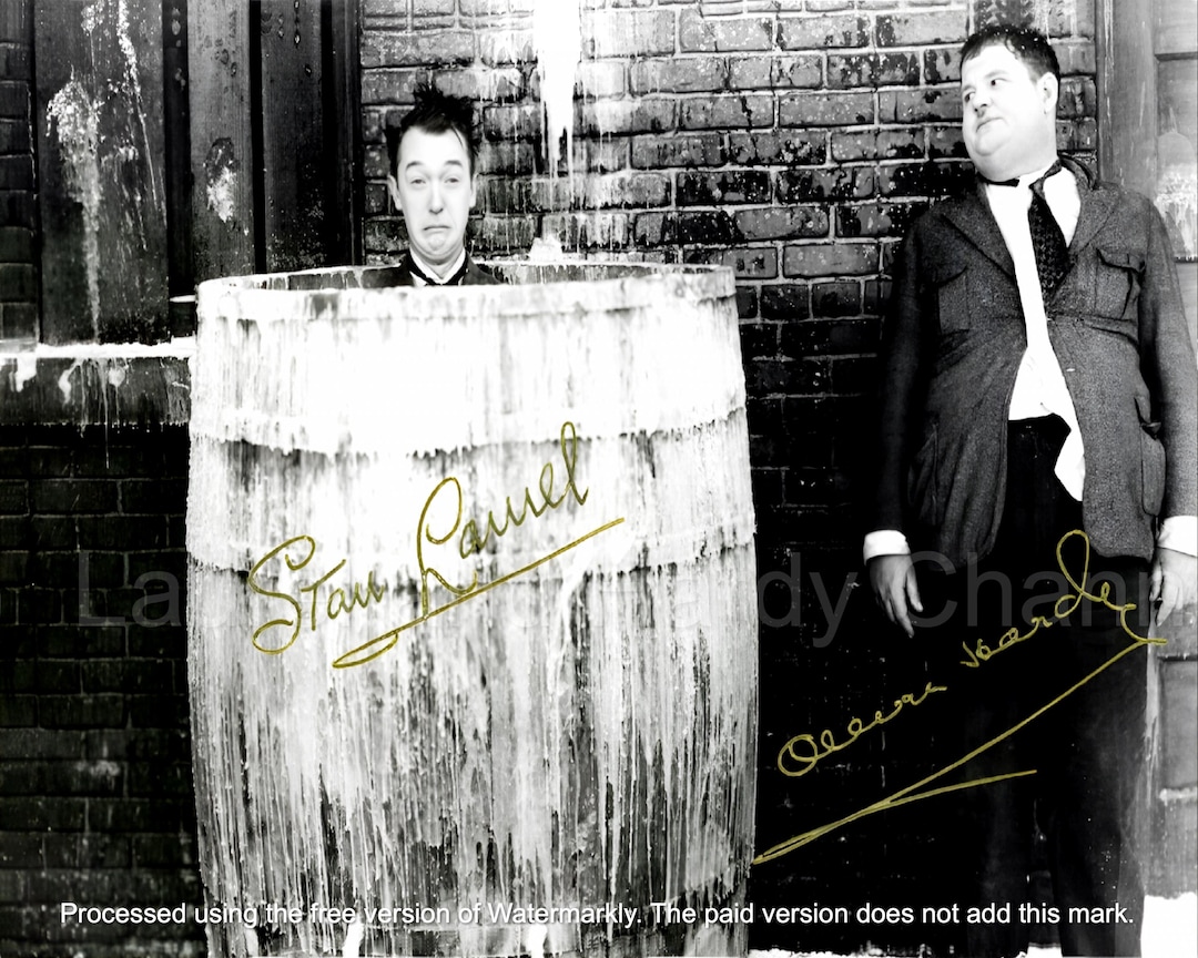 Laurel and Hardy Funny Stan Cry Signed Autograph Signature Stan and ...