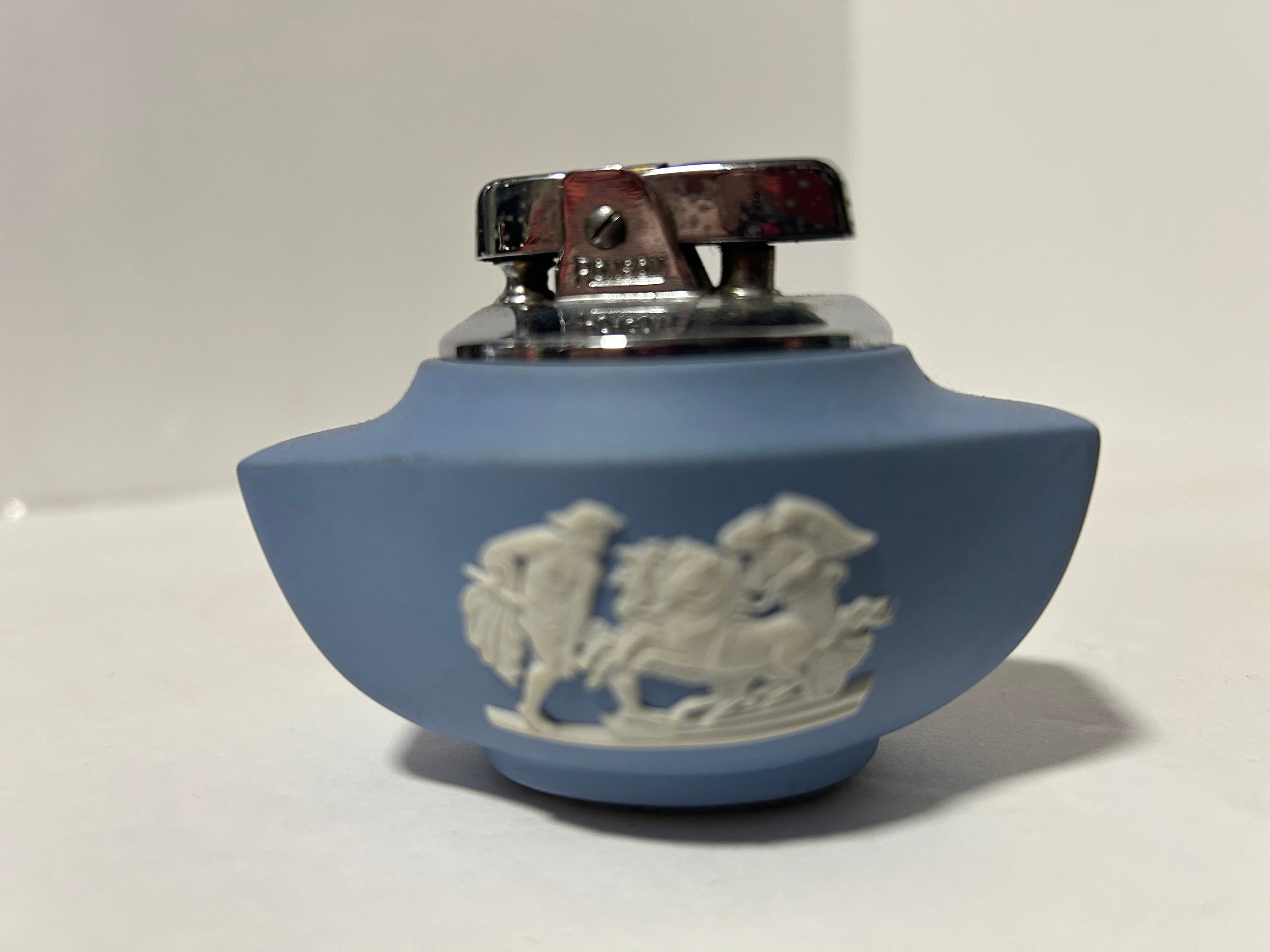 Wedgwood Table Lighter Jasperware Vintage Light Blue and White - Etsy