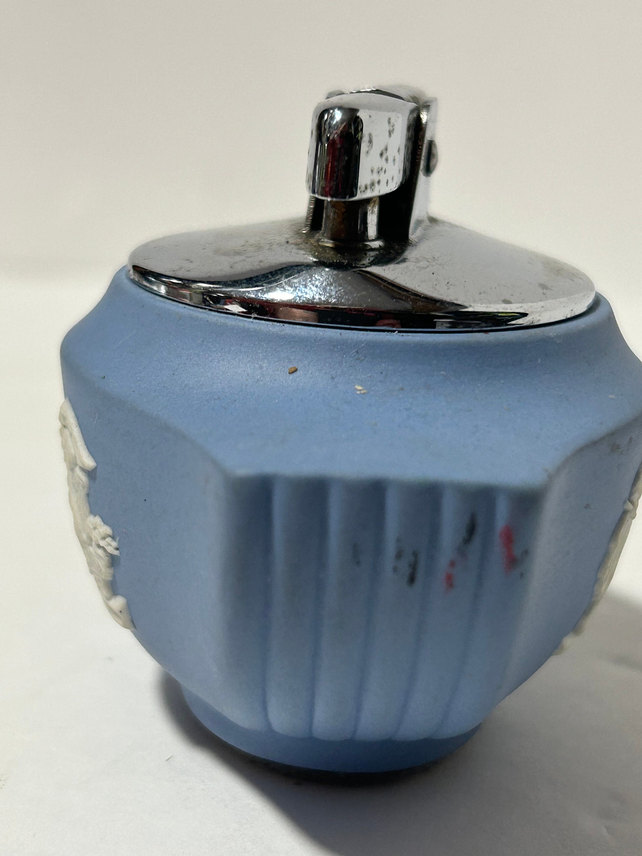 Wedgwood Table Lighter Jasperware Vintage Light Blue and White - Etsy