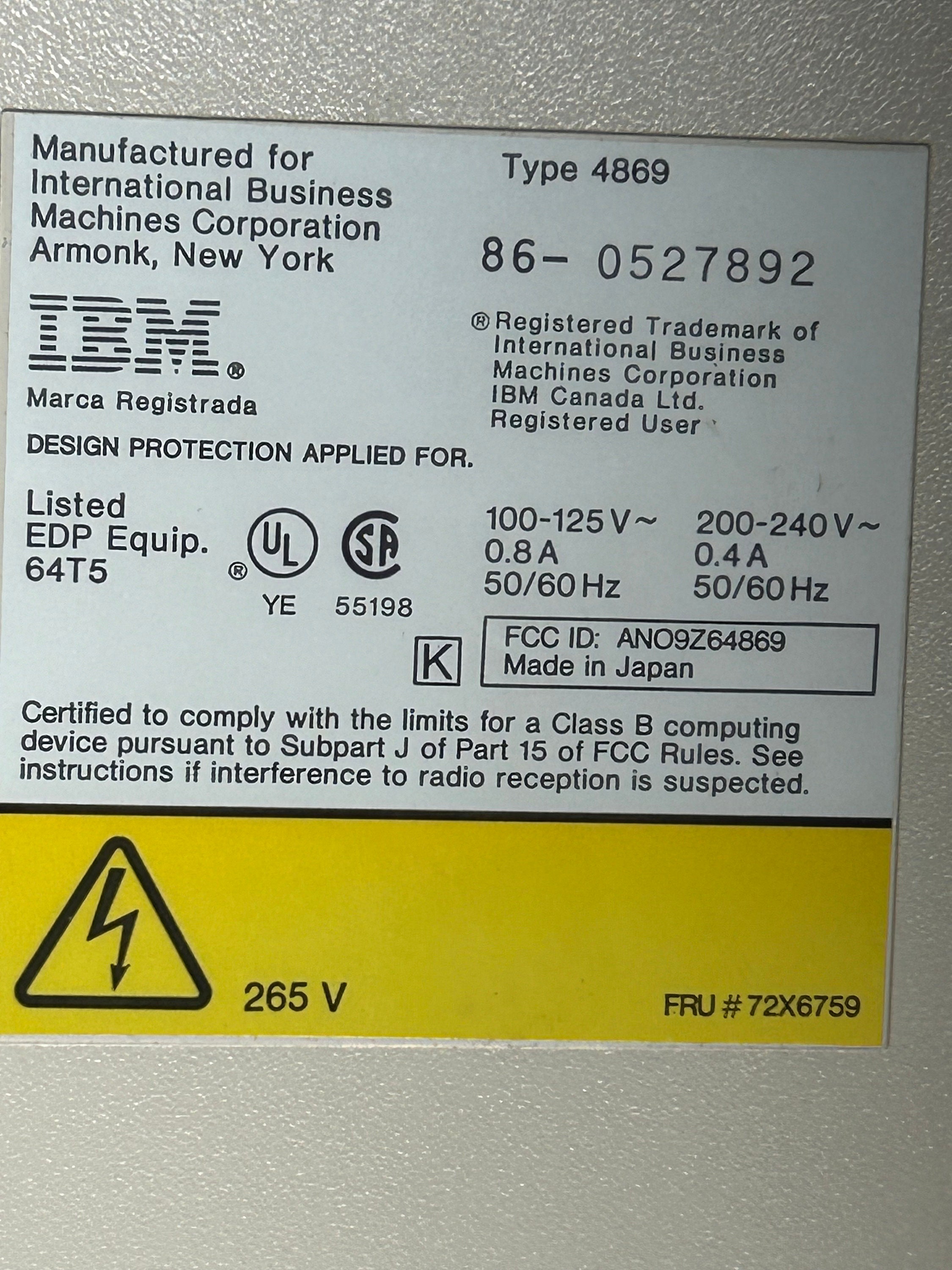 IBM Type 4869 5.25 External Floppy Disk Drive UNTESTED - Etsy