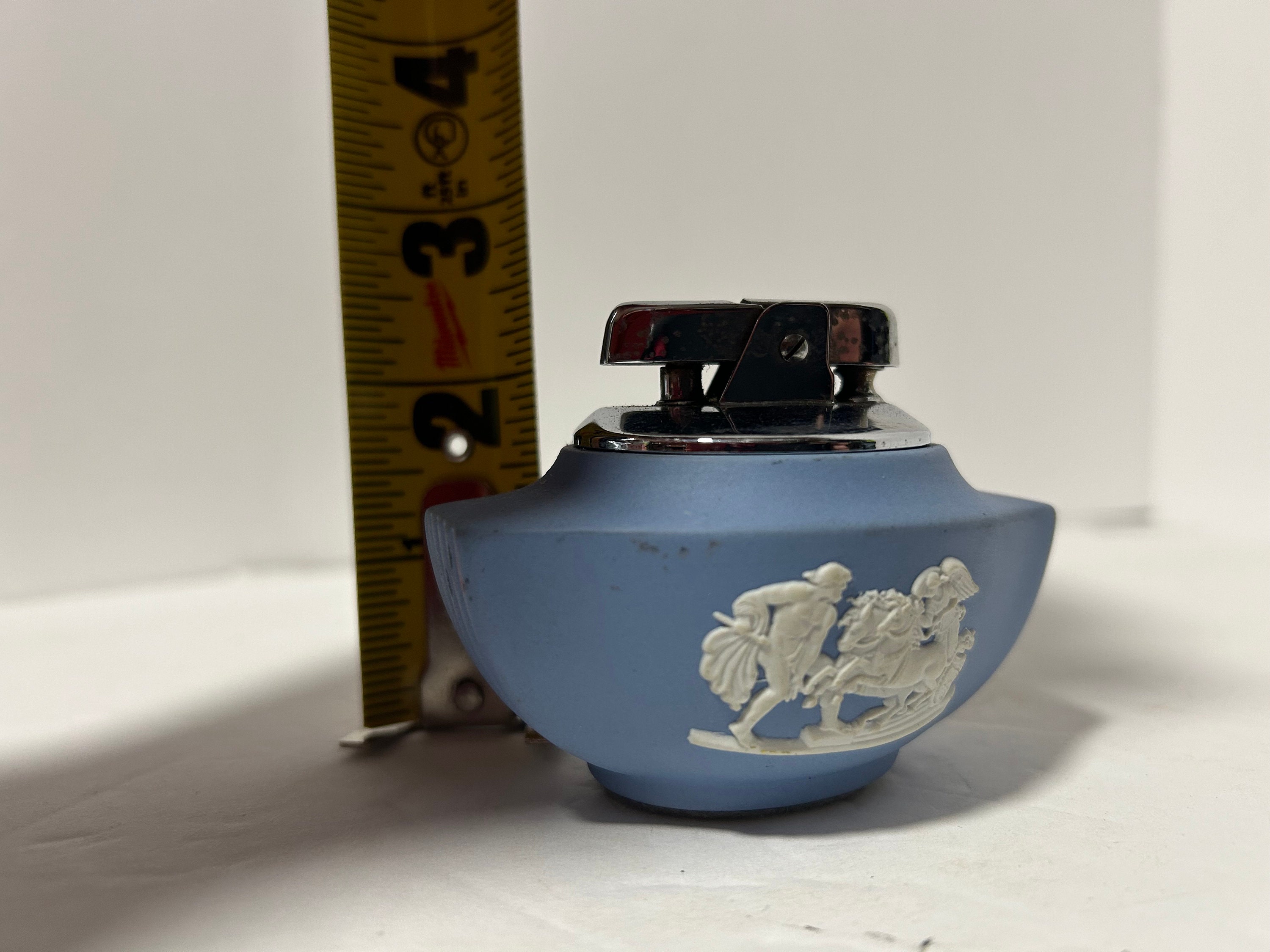 Wedgwood Table Lighter Jasperware Vintage Light Blue and White - Etsy