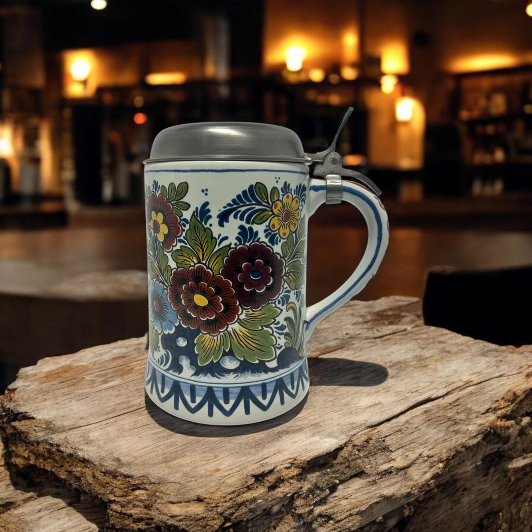 Mid-century Hand Painted Delft Beer Mug Stein Made in Holland - Etsy