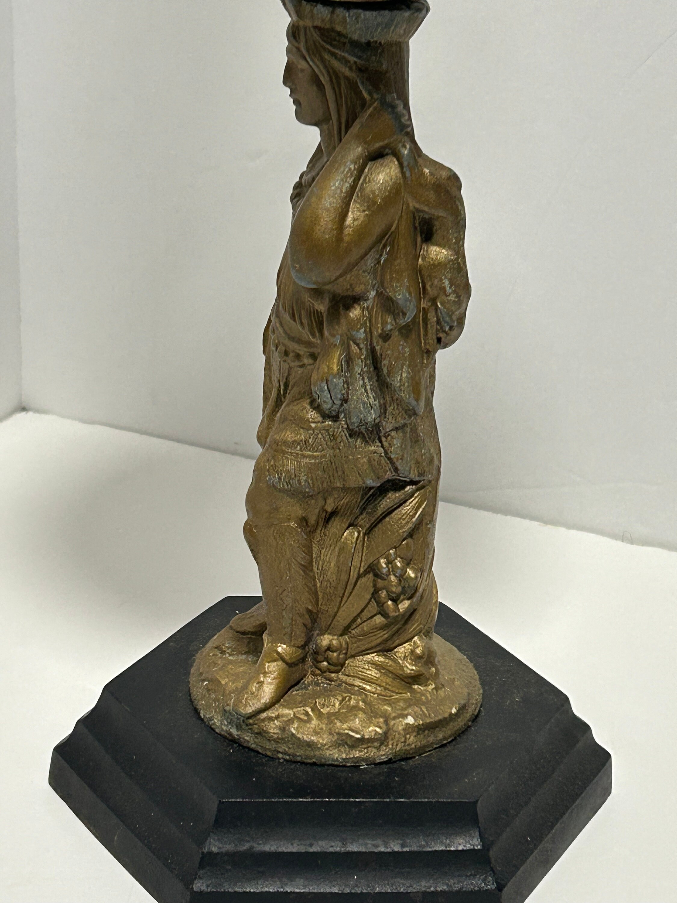 Antique Figural Oil Lamp - Etsy