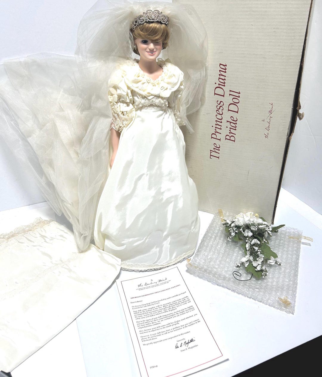 The Princess Diana Bride Porcelain Doll by Danbury Mint - Etsy