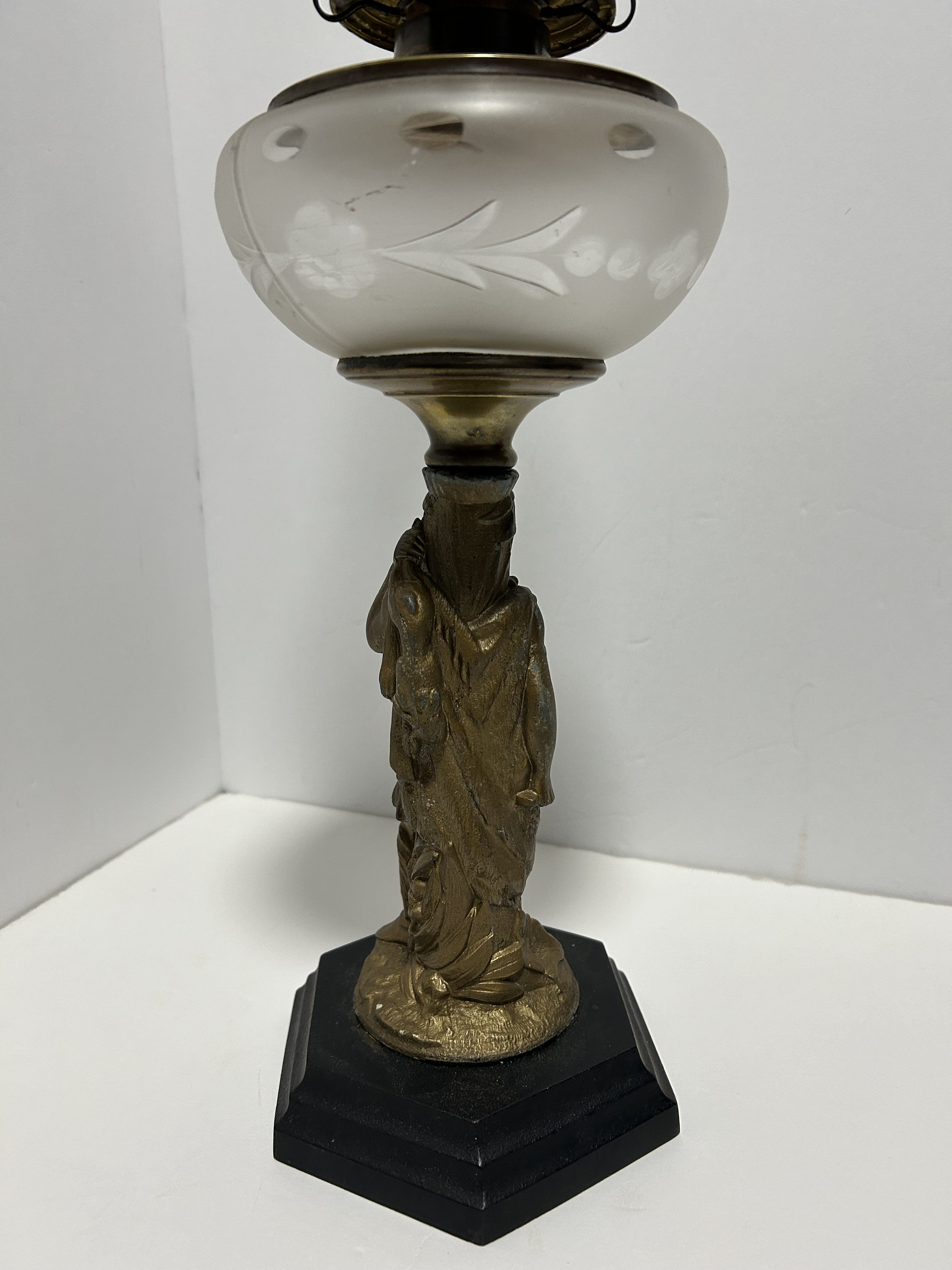 Antique Figural Oil Lamp - Etsy