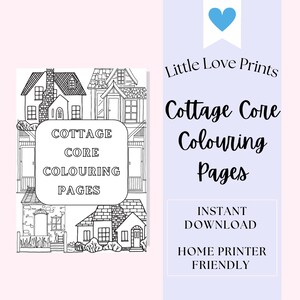 20 Cottage Core Colouring in Pages. Relax & Unwind With - Etsy