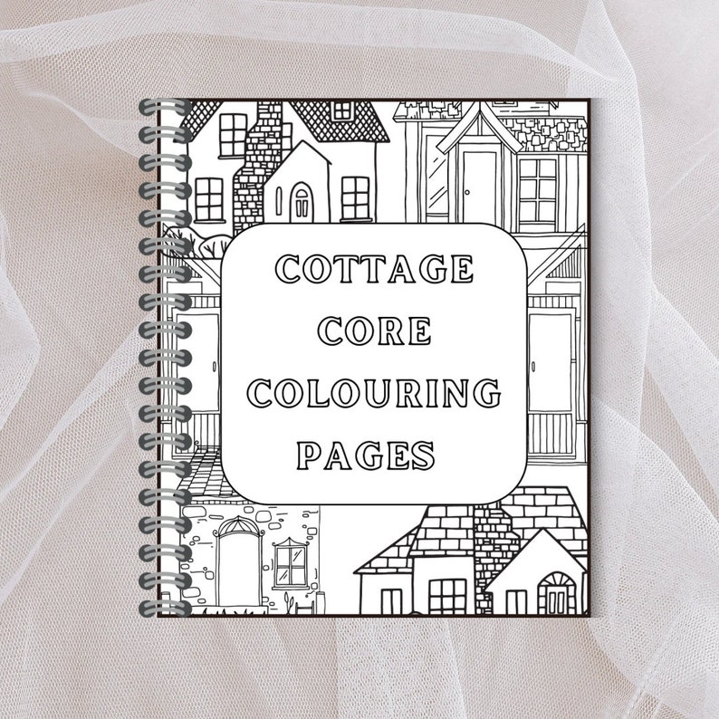 20 Cottage Core Colouring in Pages. Relax & Unwind With - Etsy