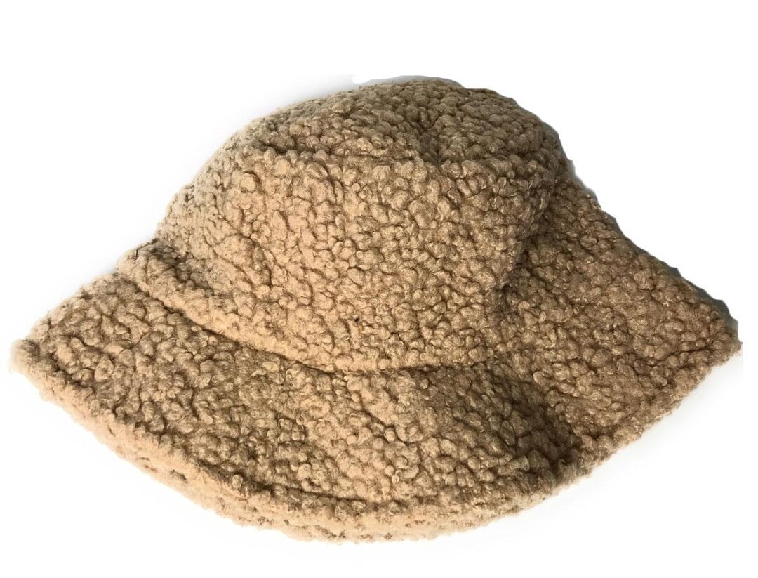 Hand Crafted Borg Faux Fur Bucket Hat Women's Winter Hats Beige - Etsy