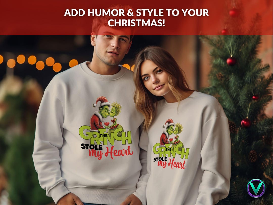Grinch Couple Christmas Shirt & Ornament PNG, Couple Matching Grinch ...