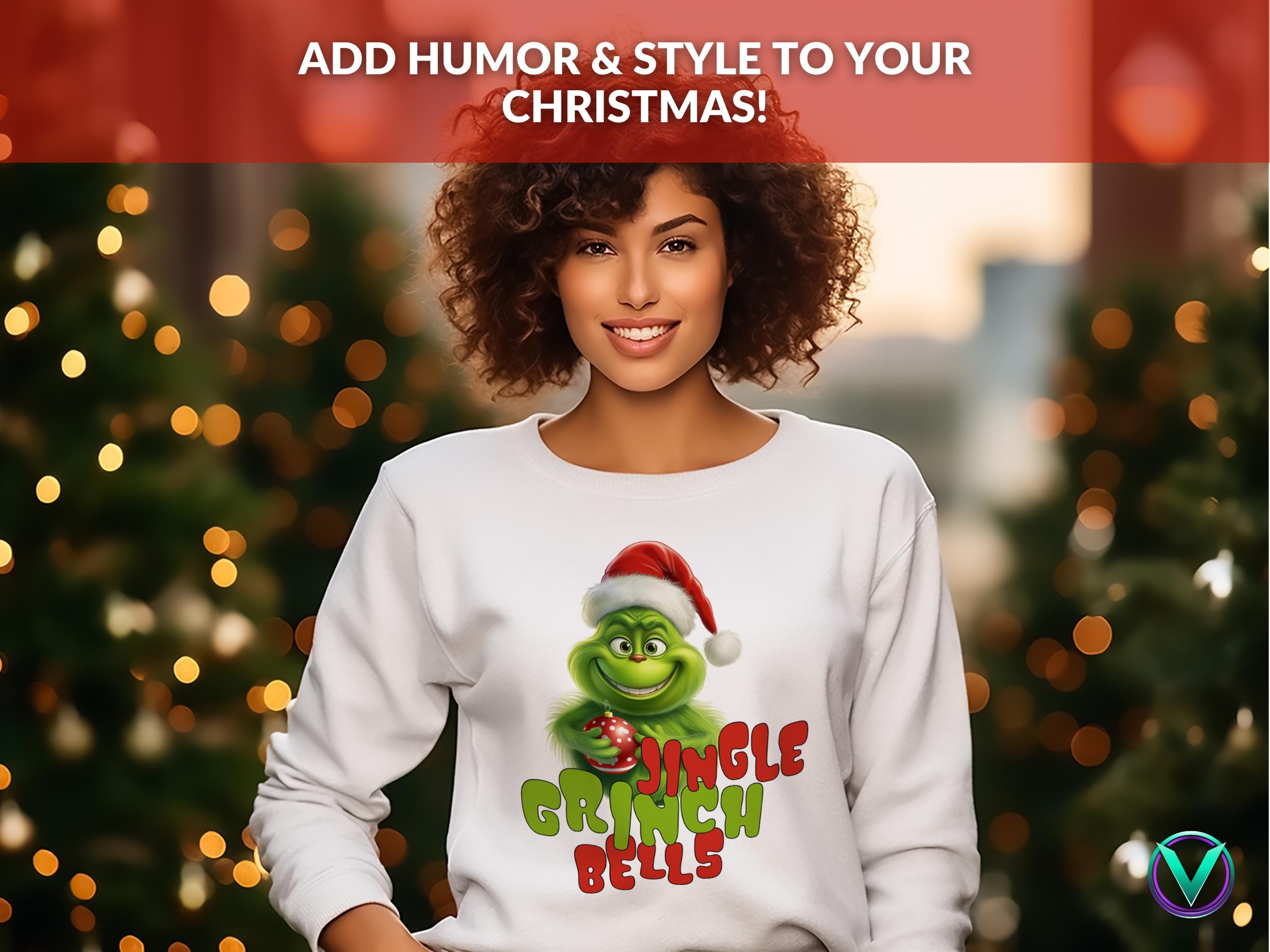 Jingle Grinch Bells Shirt PNG for DIY Holiday Gifts, Funny Christmas ...
