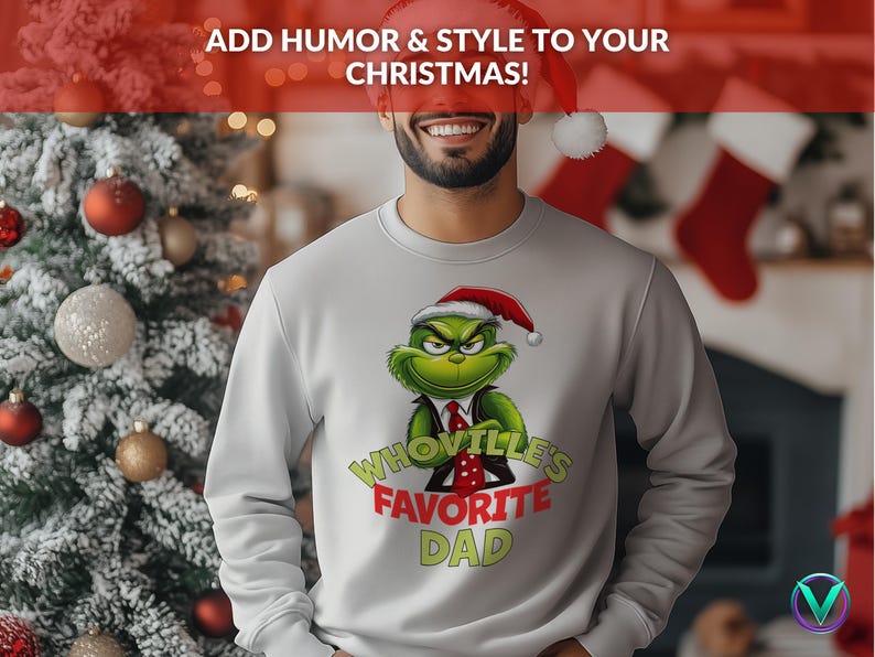 Funny Christmas Dad Grinch Shirt PNG, Whoville Grinch Dad PNG Clipart ...