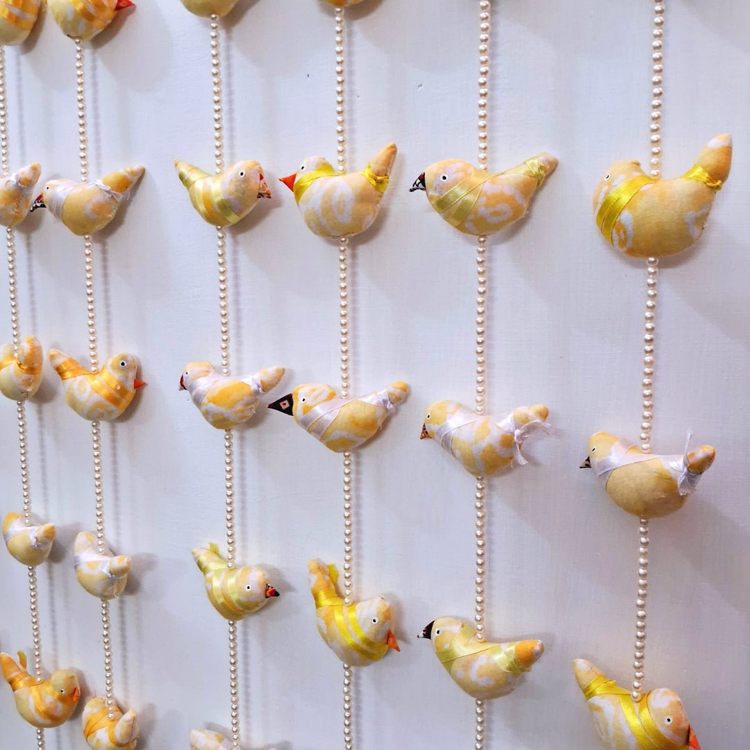 Bird Wall Hangings in Pair Wall and Door Decor Hangings Yellow Bird ...