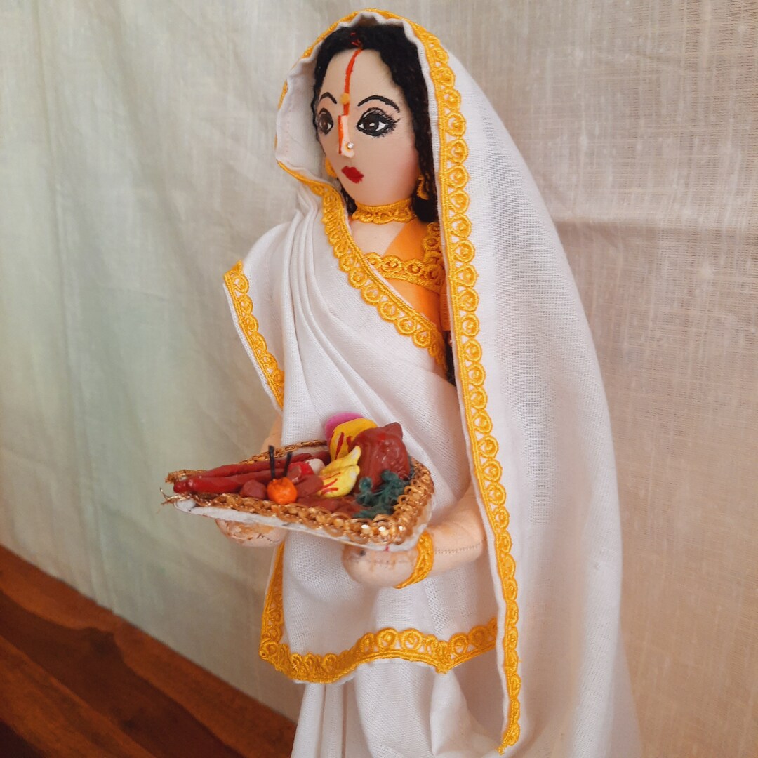 Indian Doll in Saree Art for Collectors OOAK Doll Heritage Doll Chhath ...