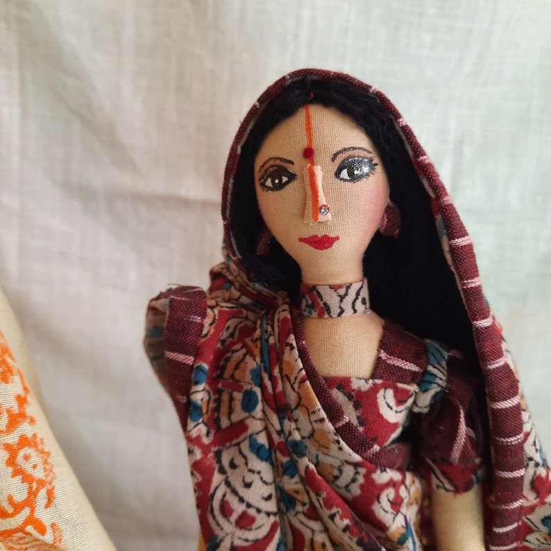 Indian Doll in Saree Art for Collectors OOAK Doll Heritage Doll Chhath ...