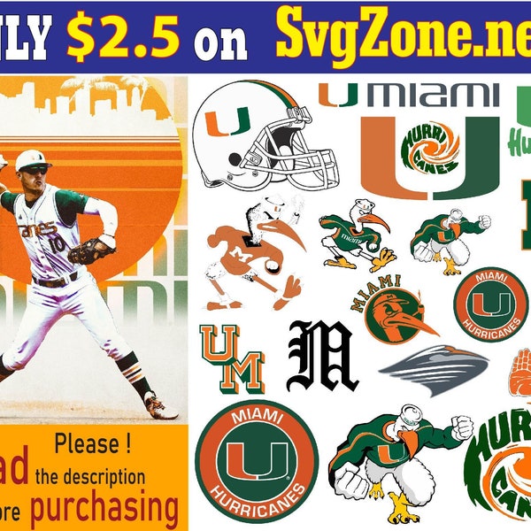 Miami Hurricanes Logo Svg - Etsy